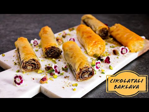 çikolatalı baklava | nutellali ve beyaz çikolatalı citir rulo  |  pratik tatlı