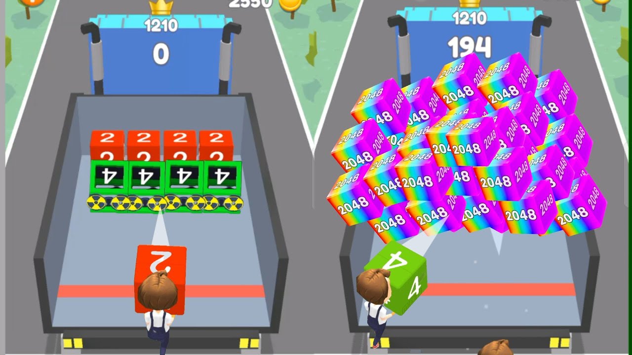 Merge loader: 2048 game - jelly Run 2048 block puzzle gameplay # ...