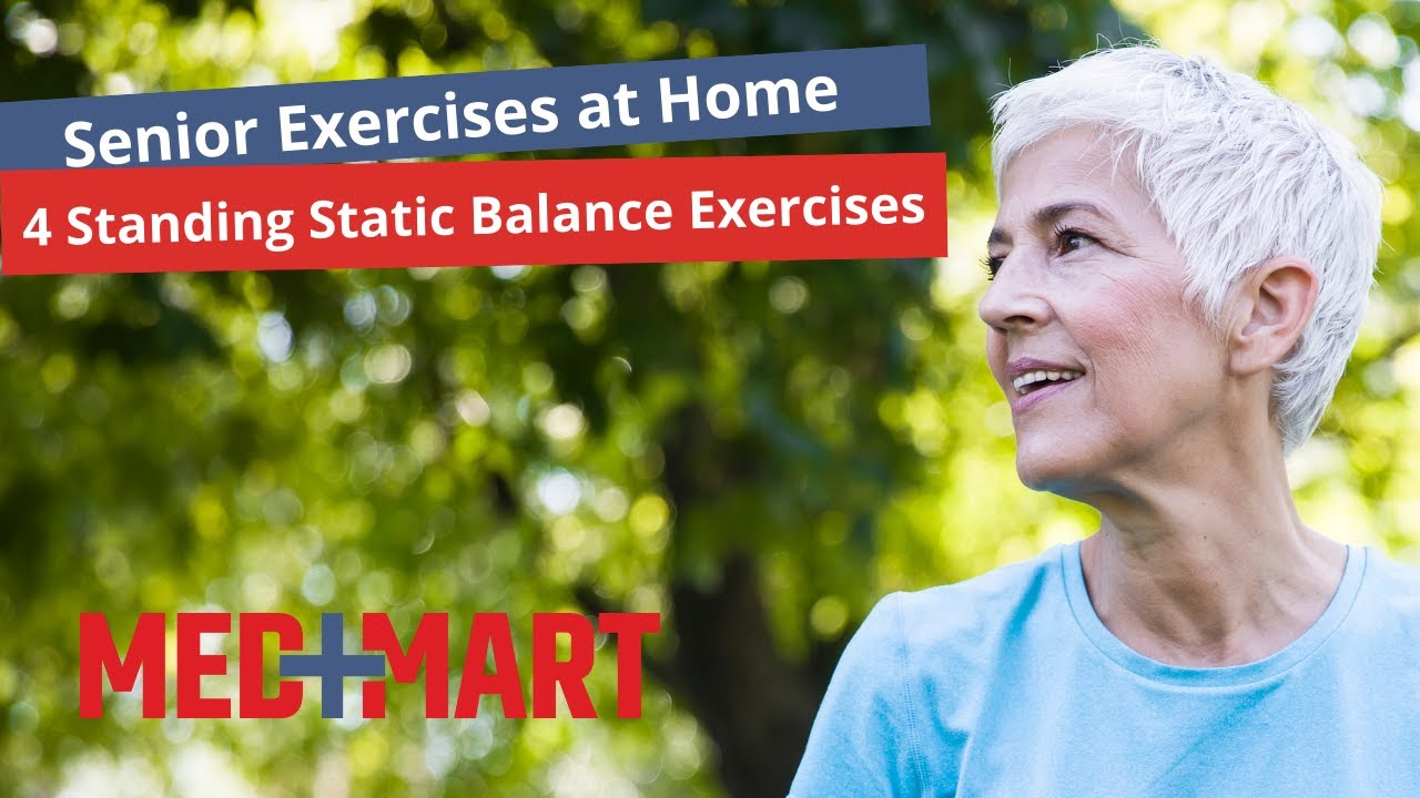 4 Standing Static Balance Exercises - Senior Exercises at Home - YouTube