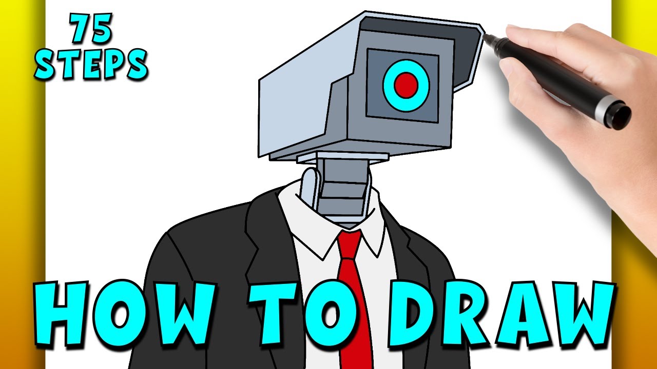 How to Draw Cameraman from Skibidi Toilet - Step by Step Drawing ...