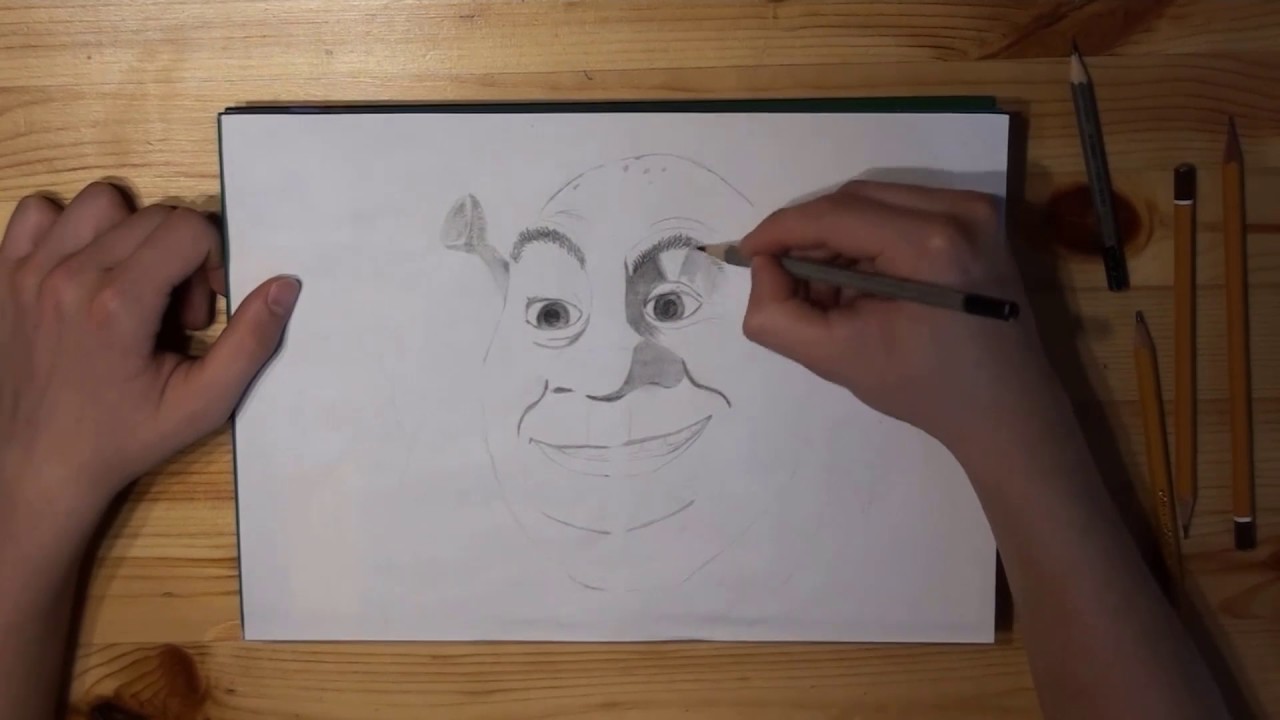 Pencil drawing - Shrek - YouTube