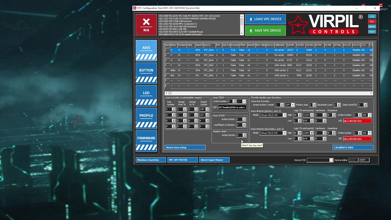 Configure Virtual detents on Virpil throttle tutorial - YouTube