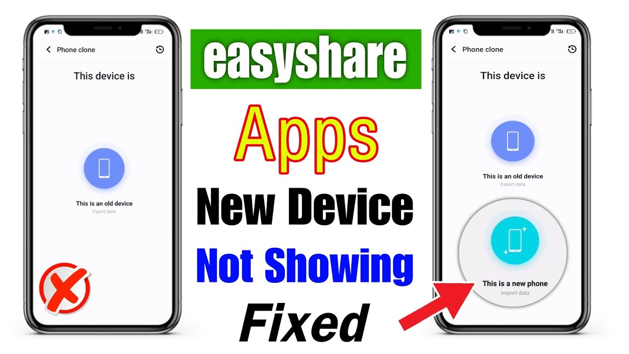 EasyShare new device not showing | EasyShare app new phone option not ...