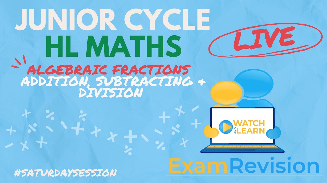 JC Maths - Algebraic Fractions #SaturdaySession - YouTube
