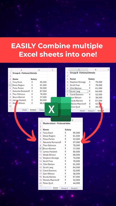 EASILY combine multiple Excel sheets into one! #shorts - YouTube