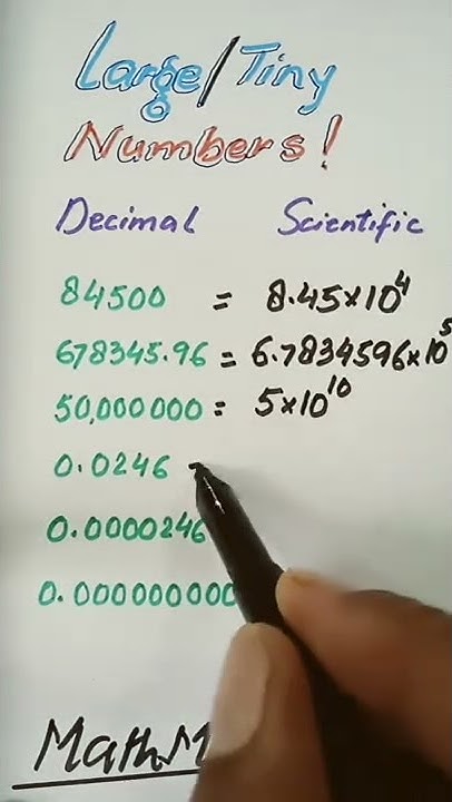 Very large and very small numbers#MathMarrow#Math shorts#Scientific ...