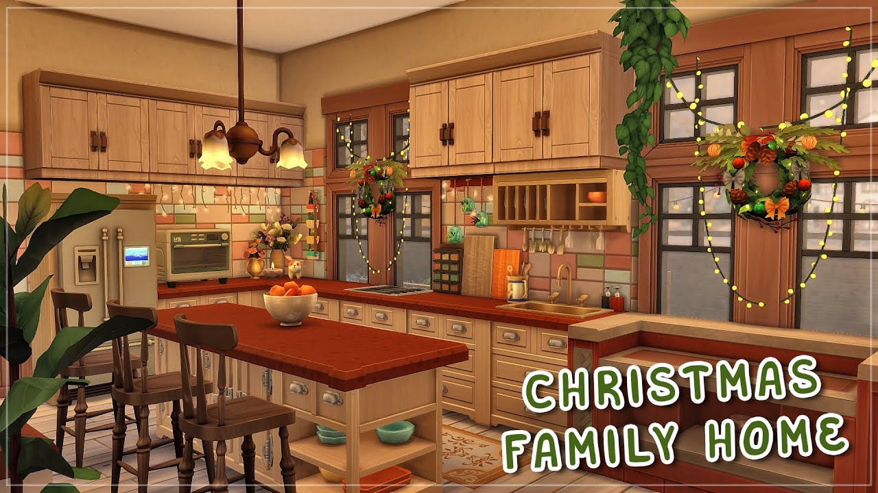 Christmas Family Home | The Sims 4: Speed Build | No CC - YouTube