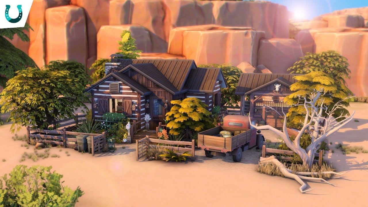 Rustic Starter Home 🌱// The Sims 4: Horse Ranch // Speed Build // No CC ...