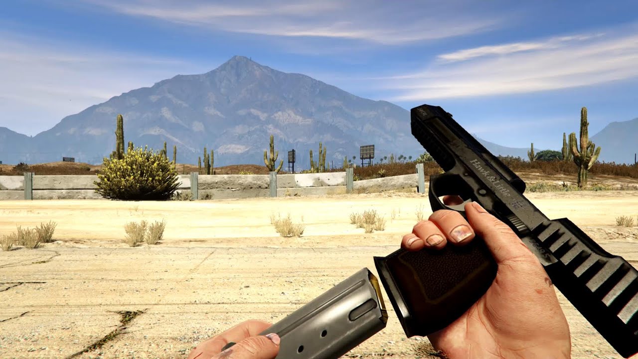 GTA V All guns reload animation. Just reloading. - YouTube