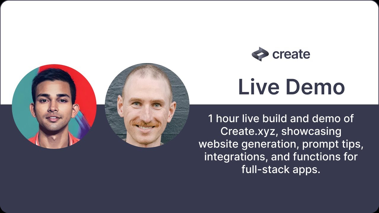 Create Live Build and Demo - YouTube