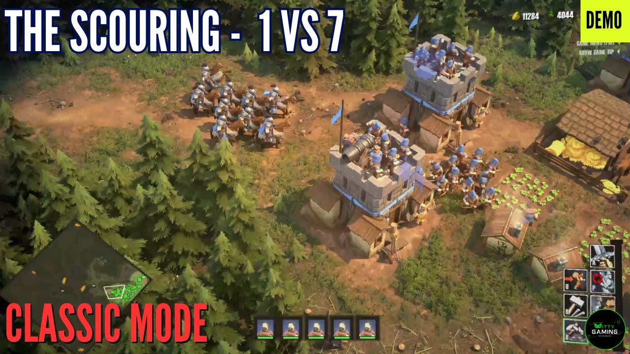 The Scouring demo test play - 1 vs 7 (AI) - YouTube