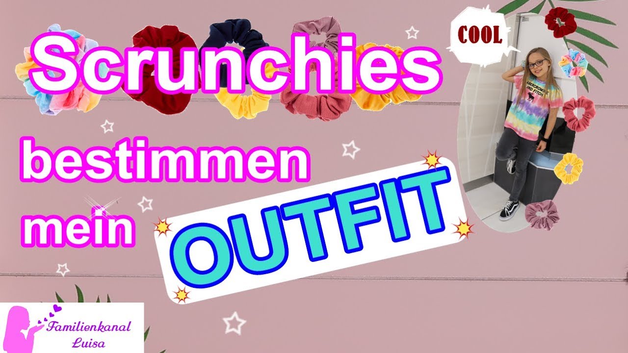 Scrunchies bestimmen mein OUTFIT! SCRUNCHIE Outfit Challenge - YouTube