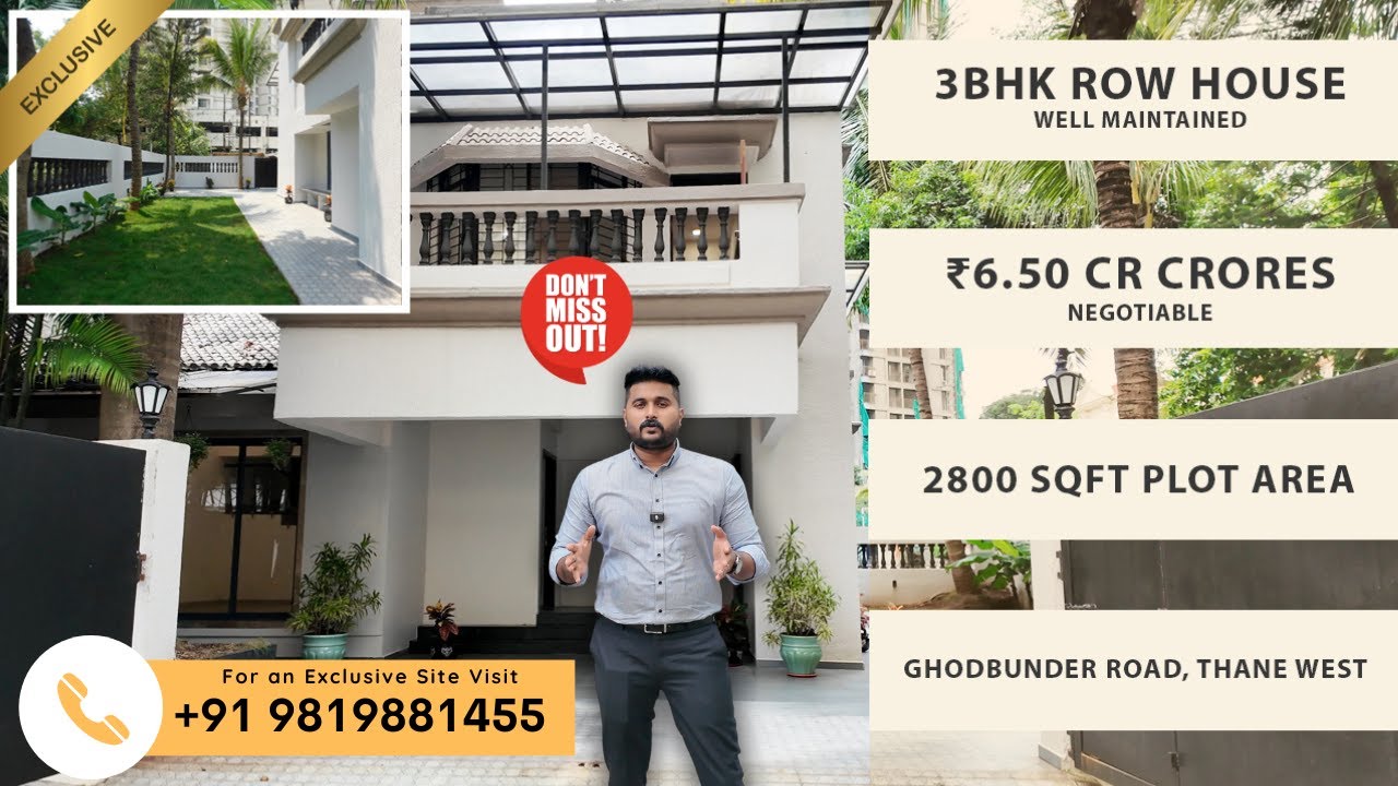 Well Maintained 3BHK Row House For Sale in Ghodbunder Road Thane W ...