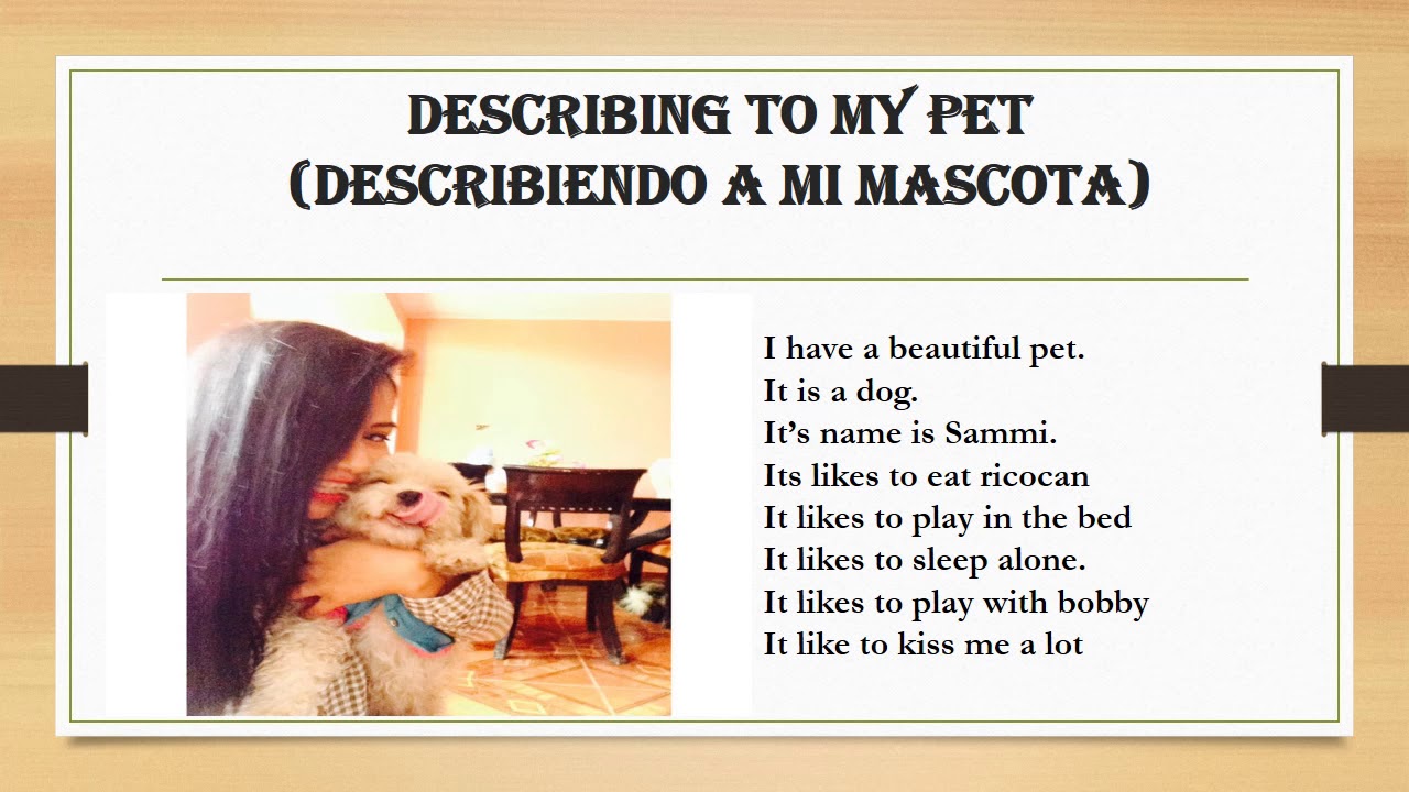 Describing to my pet - 5TO de primaria - YouTube