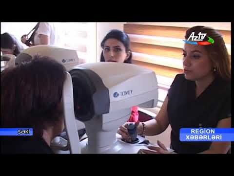 Milli Oftalmologiya Mərkəzinin Dəmiryolu Səyyar Klinikası Şəkidə