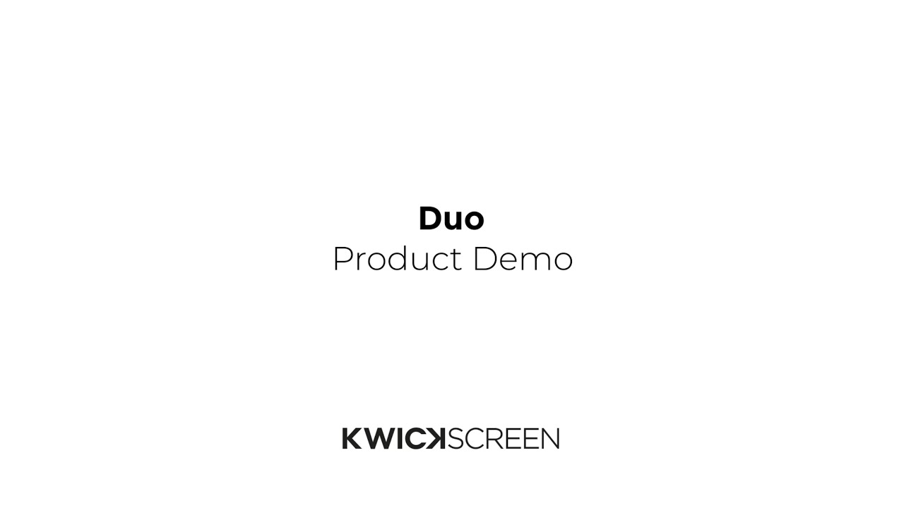 Product Demo - The KwickScreen Duo - YouTube