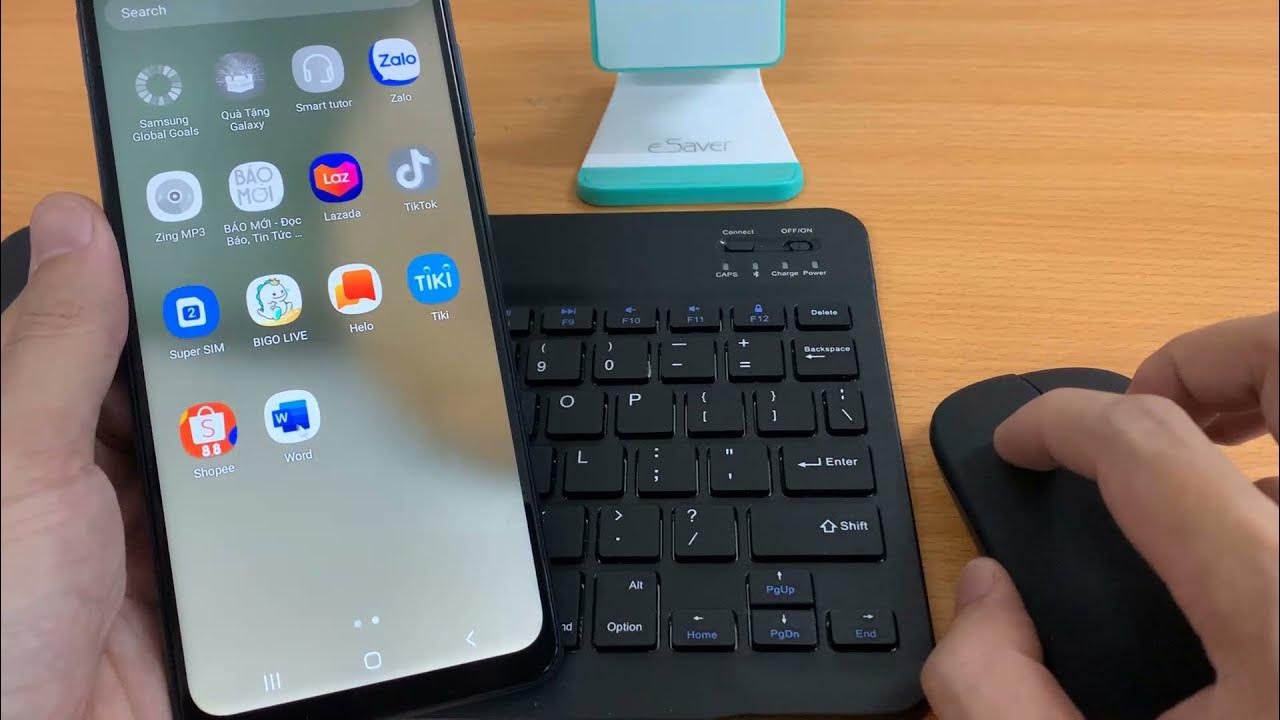 How To Connect Wireless Keyboard Mouse To Android Phone - YouTube