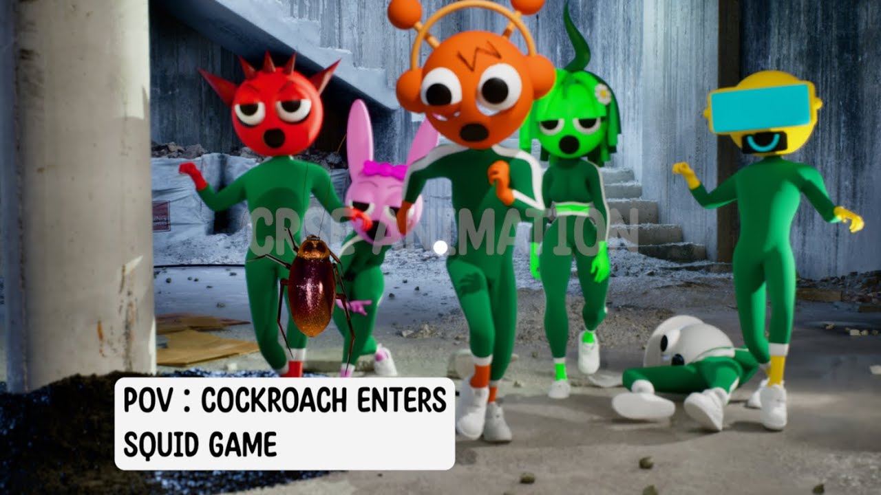 Sprunki Animation Creepy Cockroach enters to Sprunki Squidgame #sprunki ...
