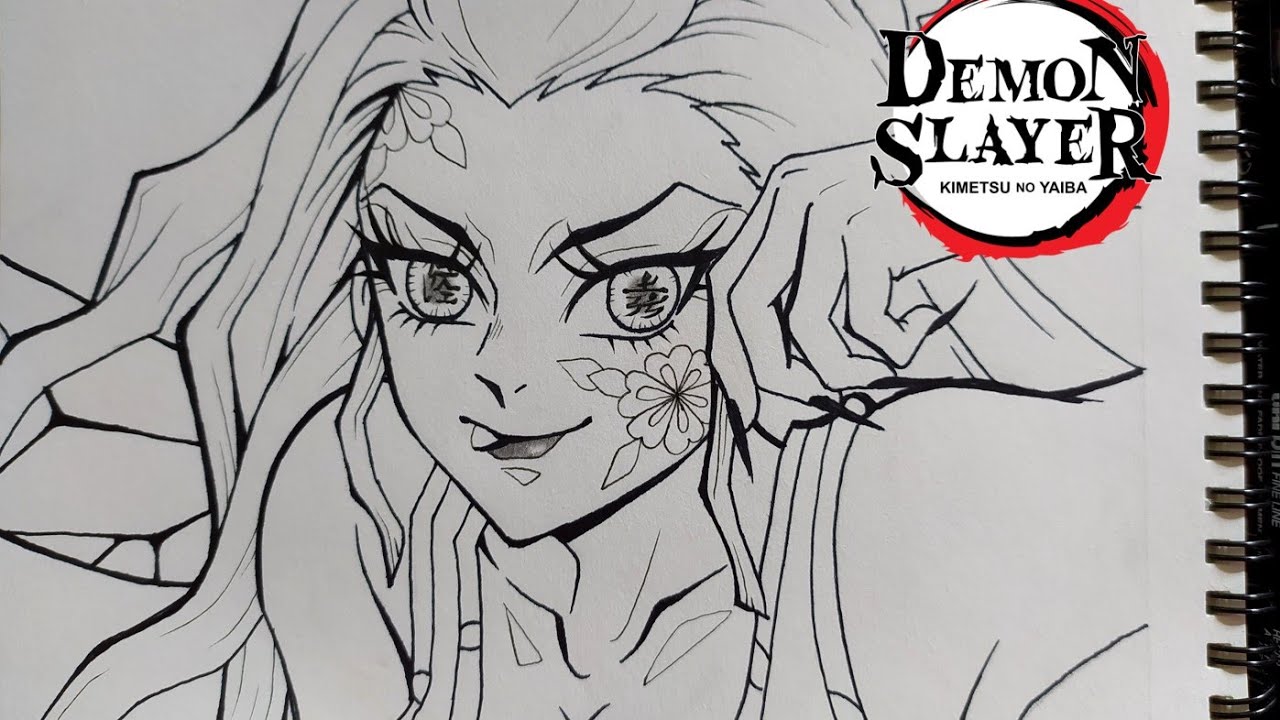 How To Draw Female Anime Character [ Daki - Demon Slayer ] - YouTube