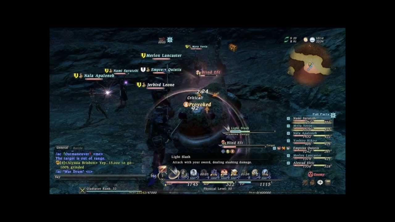 Final Fantasy XIV Online - Blind Eft Grind In Mistbeard Cove - YouTube