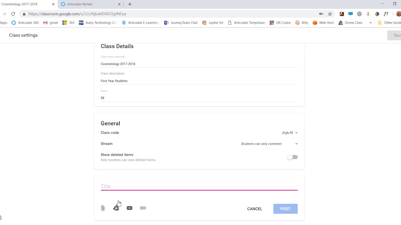 Google Classroom - Adding Class Materials - YouTube