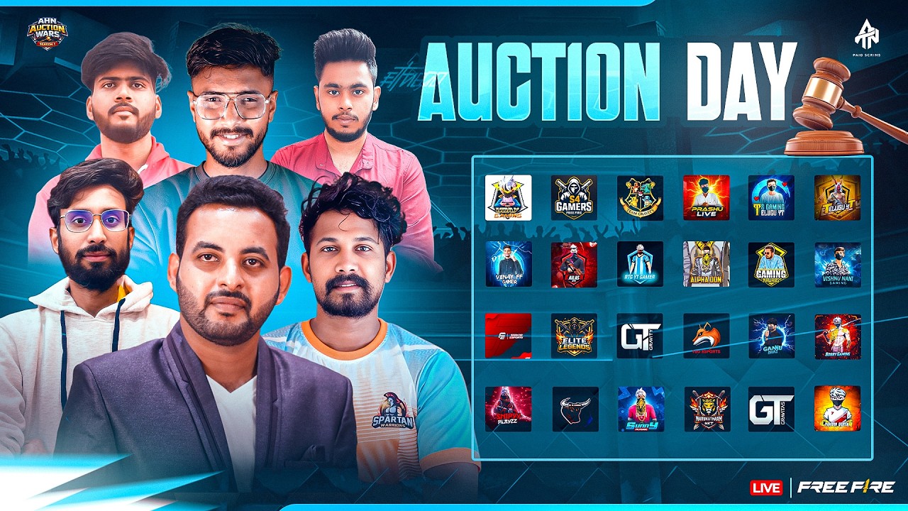 ⚔️ BIDDING WAR STARTED! AHN AUCTION WARS S1 DAY 2 LIVE 🔥||#freefire # ...