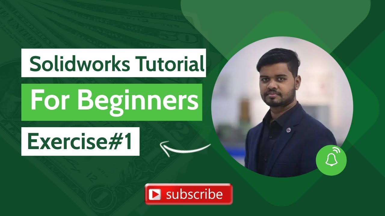 Solidworks Tutorial For Beginners Cad Modeling Exercise1 Sl Dimension Youtube