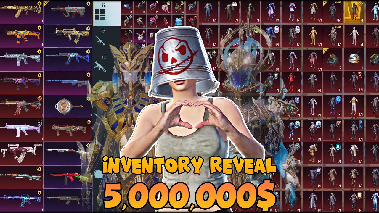 DoYouLikePo’s Inventory Reveal 😱 Insane 5,000,000 UC Inventory 🔥#pubg # ...