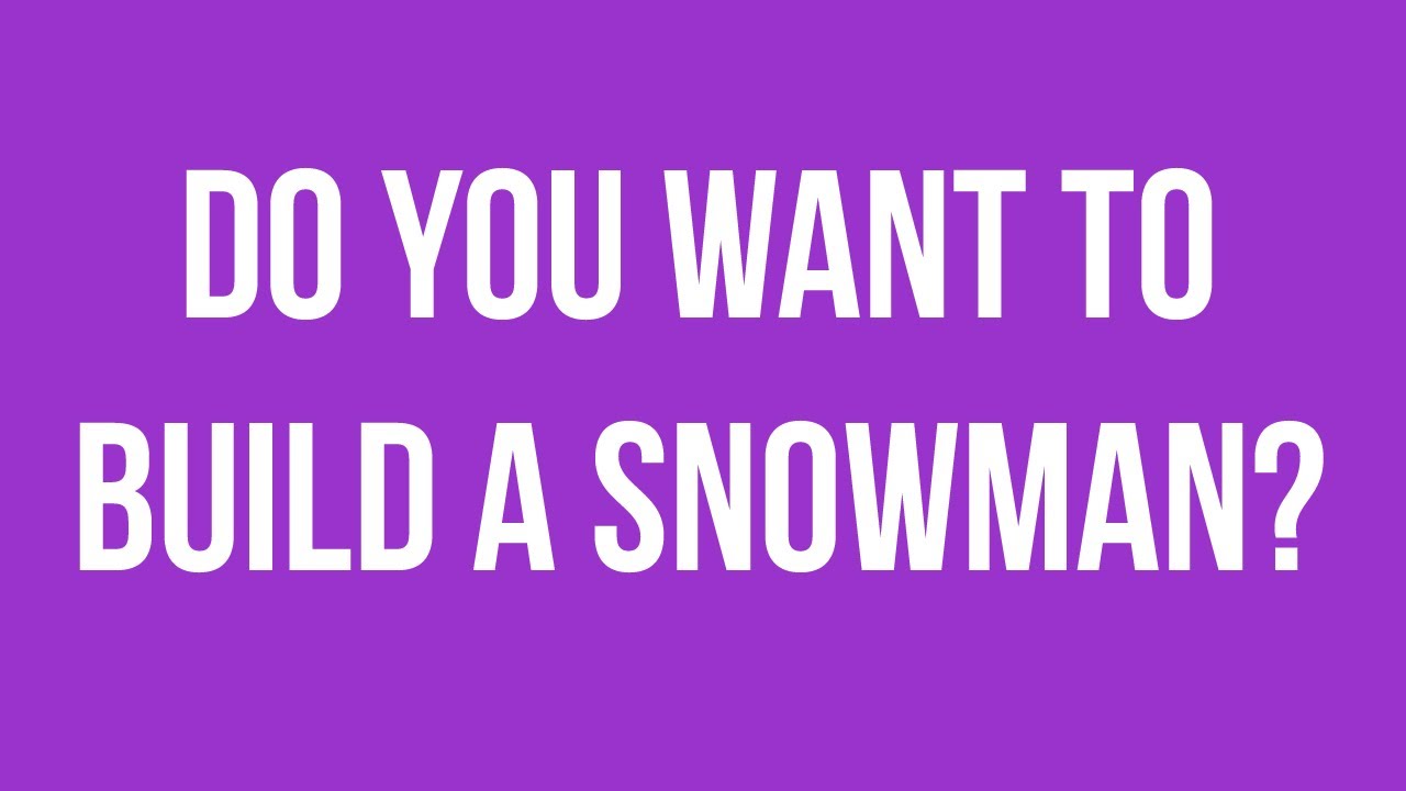 Do You Want To Build A Snowman from Frozen - Lyric Video - YouTube