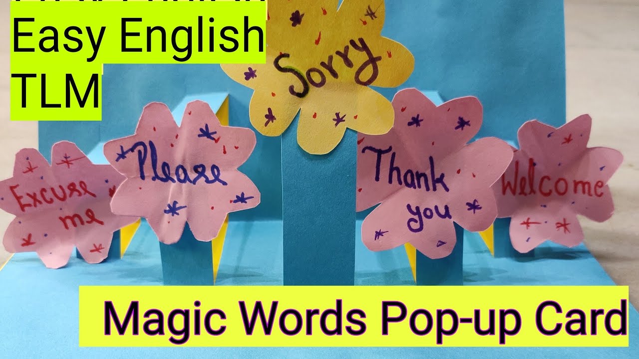 Magic words English TLM| Easy English TLM for primary school | TLM for ...