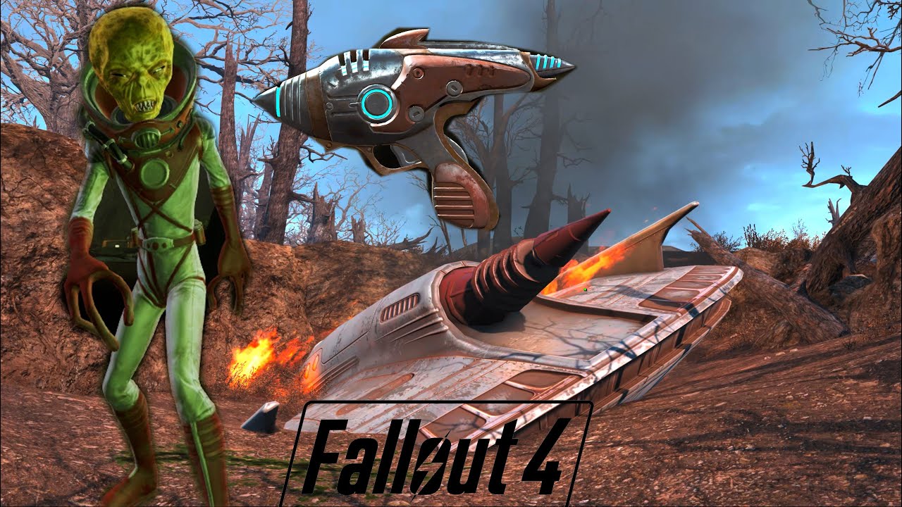 UFO Crash | Alien Blaster Pistol | Fallout 4 - YouTube