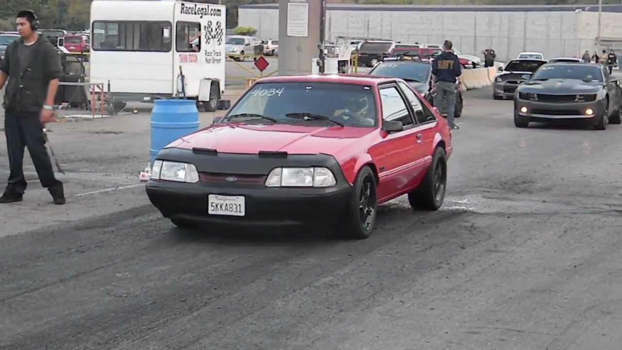 Fox Body Mustang Drag Racing - YouTube