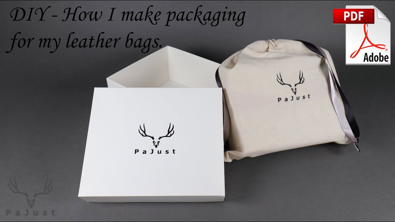 How I make packaging for my leather bags - DIY [Free PDF pattern] - YouTube