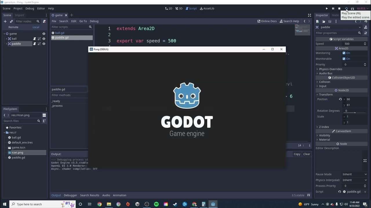 Godot Pong 2 - YouTube