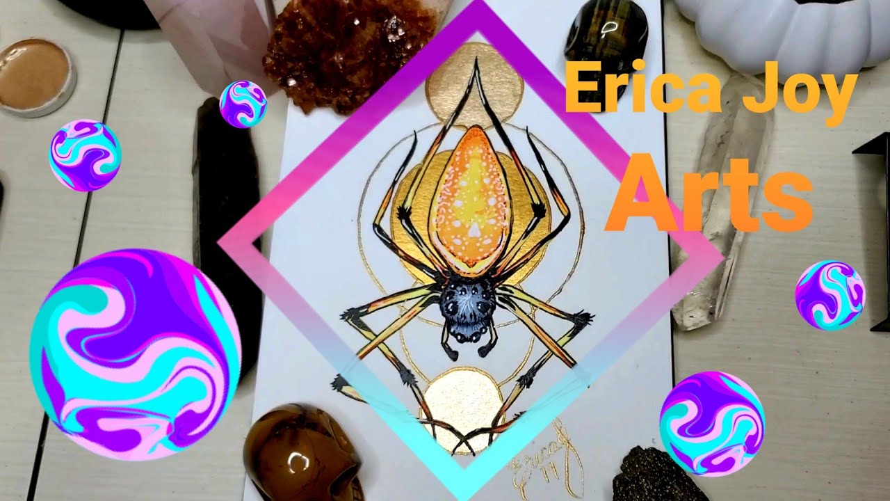 Drawing a Golden Orb Weaver Spider - YouTube