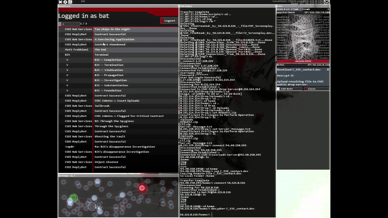 Hacknet - Decrypt a Secure Transmission - PC Gameplay - YouTube