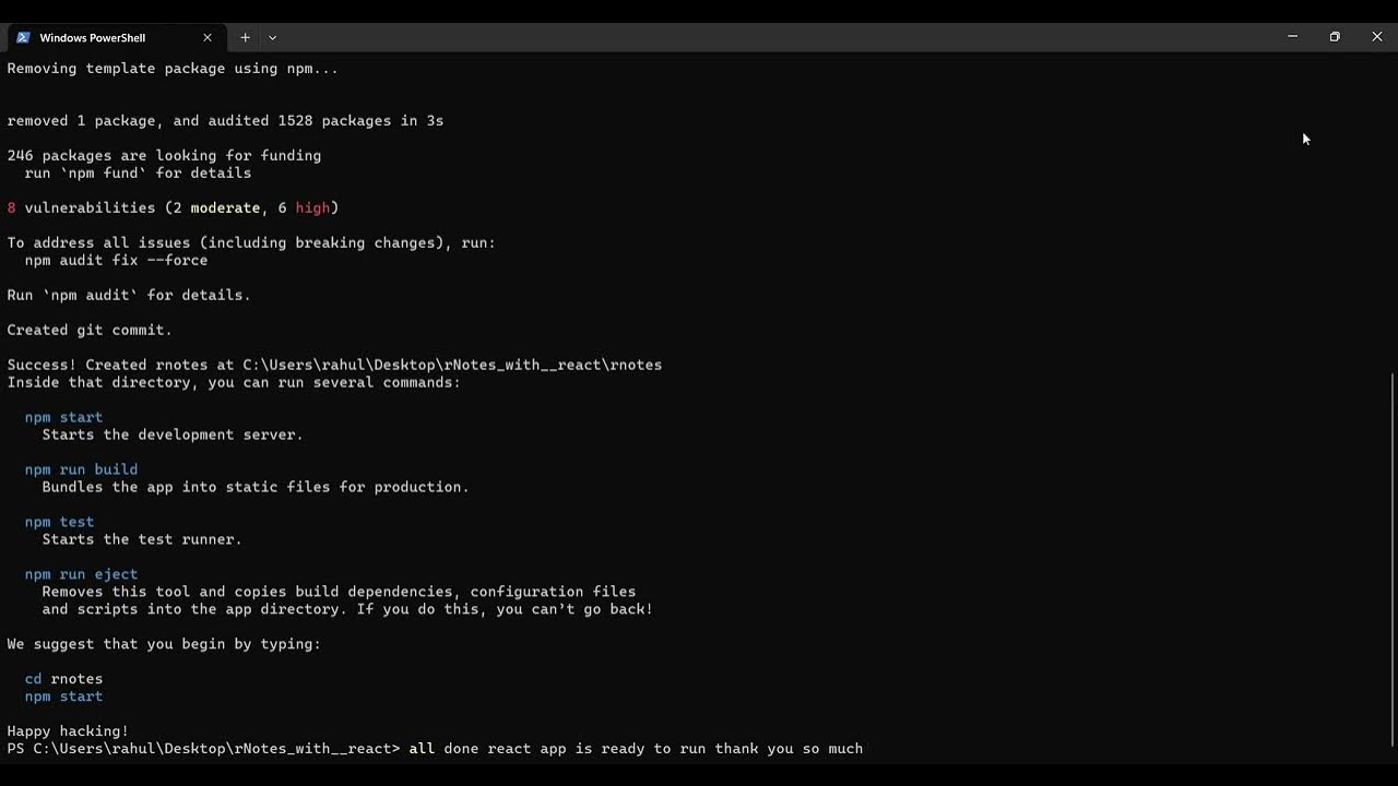 Create React App Windows PowerShell 2023 setup - YouTube