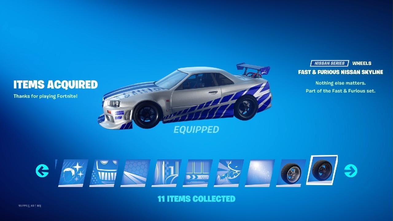 Fortnite: Fast and furious Nissan GTR🤩 - YouTube