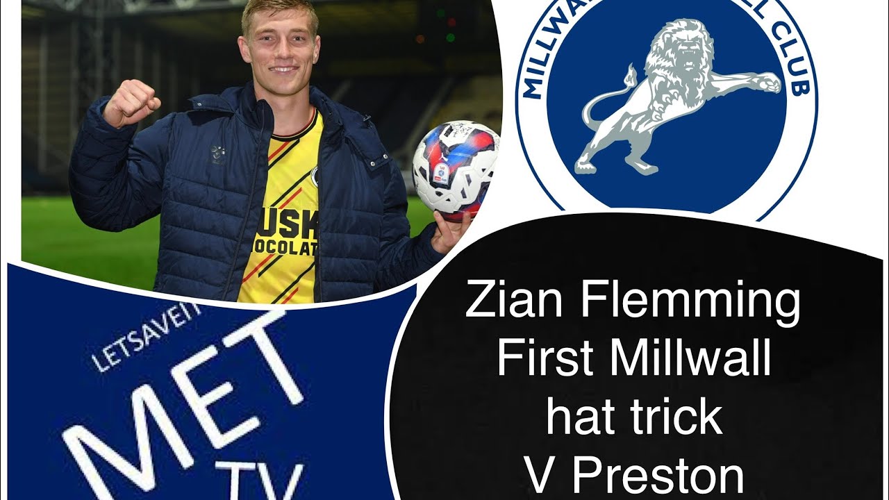 Zian Flemming first Millwall hat trick v Preston #millwall #millwallfc ...
