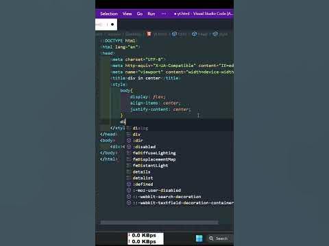 How to place div in the center of the display in HTML CSS - YouTube