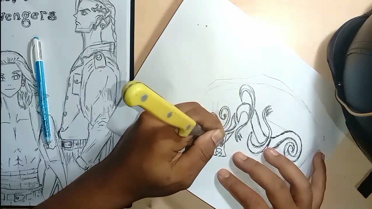 Tokyo revenger Mickey n Draken || DIY draken tattoo helmet Part1 - YouTube