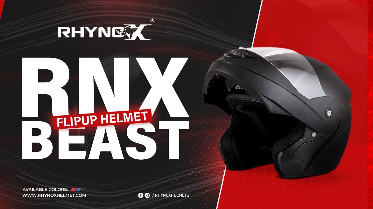 RHYNOX Helmets l RNX-BEAST Flip-up Helmet l ISI Certified l Keep your ...