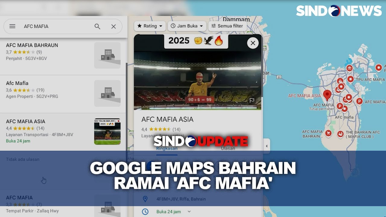 Heboh! Google Maps Bahrain Ramai 'AFC Mafia' - YouTube