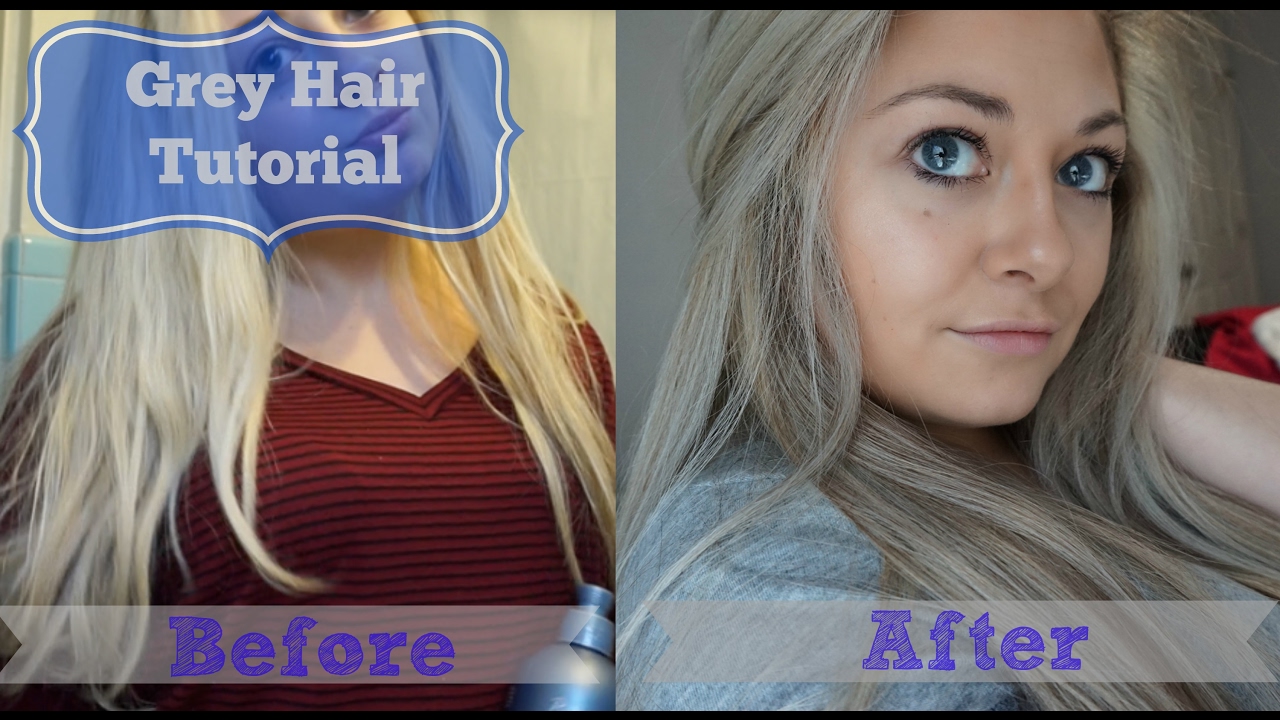 DIY GREY HAIR w/ out dying - YouTube