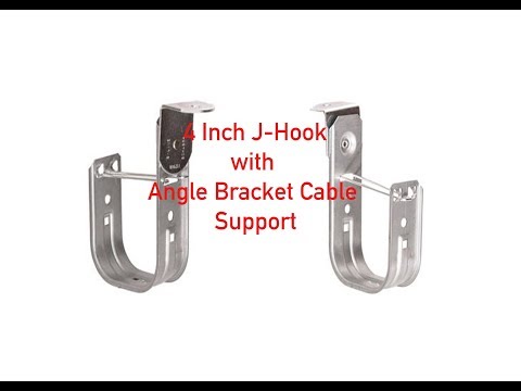 4 Inch J-Hook w/ Angle Bracket Cable Support P#93-260-117