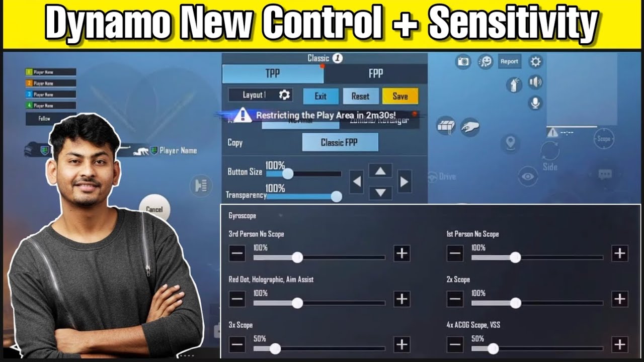 DYNAMO GAMING MOBILE NEW SENSITIVITY AND CLAW CONTROL SETTING |DYNAMO ...