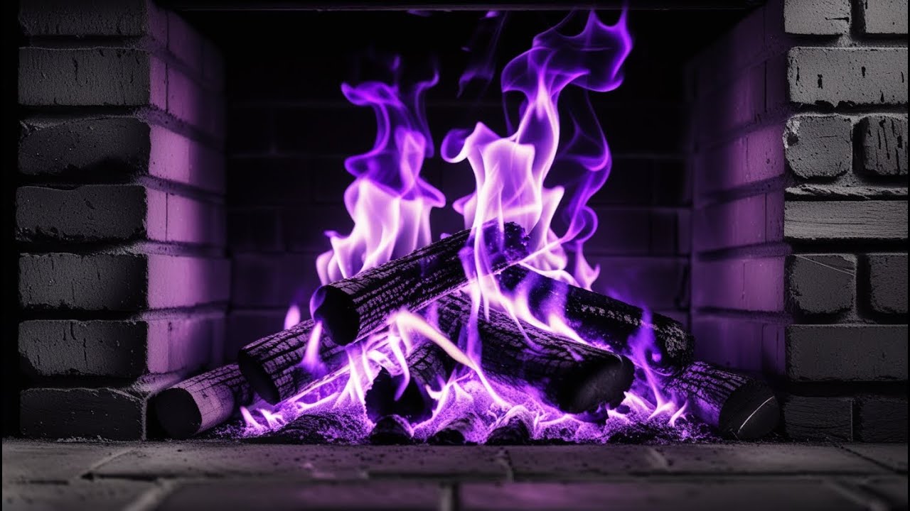 This Purple Fireplace Burns Without Heat — Unlocking the Timeless ...