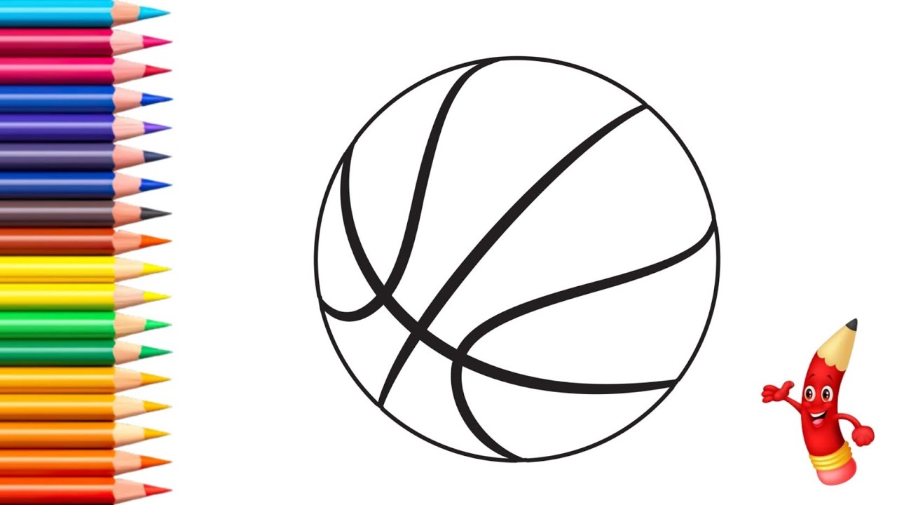 How to Draw a Basketball | Easy Basketball Drawing | Drawing for Kids ...