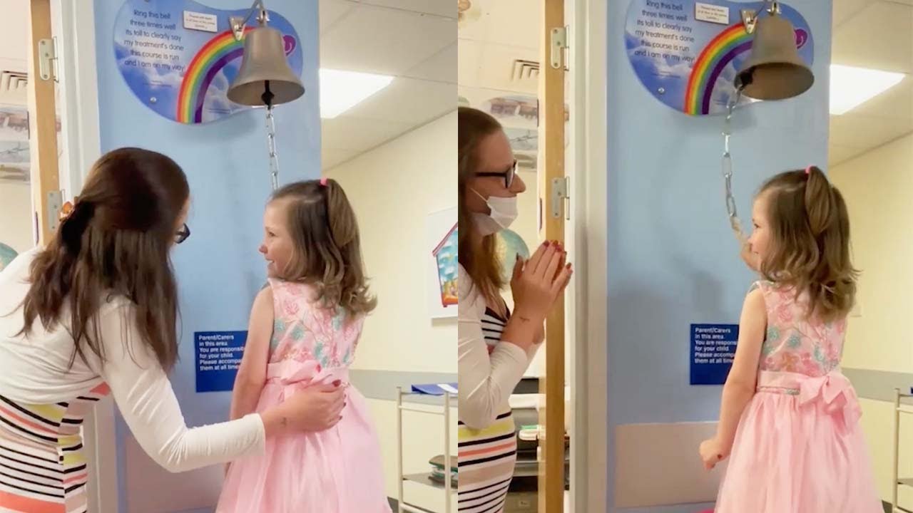 Toddler Rings End Of Treatment Bell After Two Years - YouTube