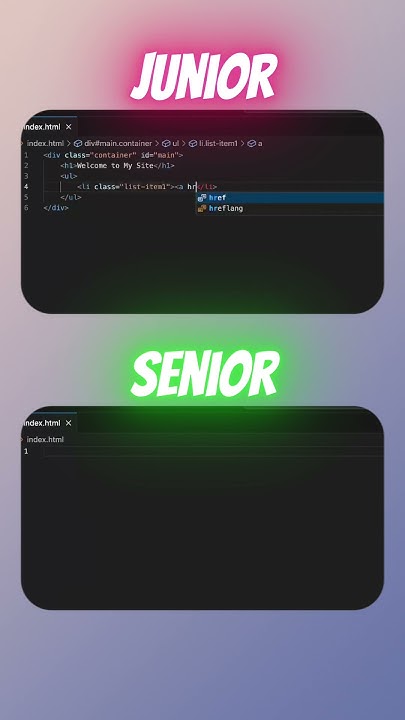 Junior VS Senior Dev #shorts - YouTube